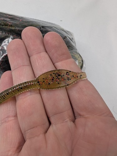 Manns 8" Jelly Worm Watermelon Red Magic LOT OF 50!!(1 LB) Fishing ...