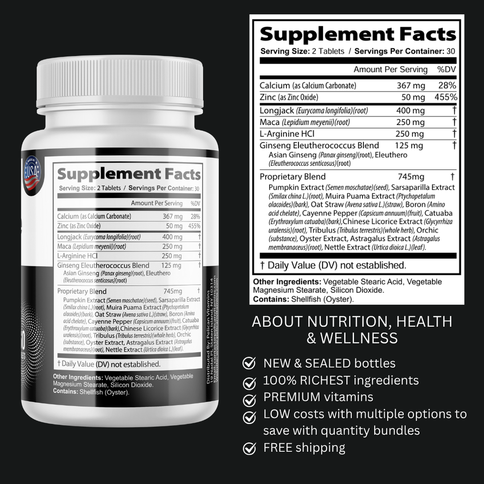 Titan Surge- Men's Health & Performance- 60 Tablets | eBay