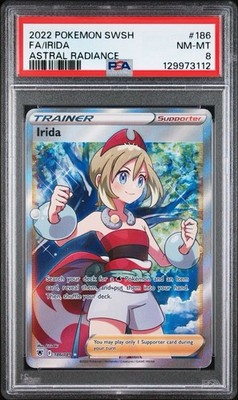 2022 Pokemon Astral Radiance # 186 Full Art Irida PSA 8 Card NM-M ...