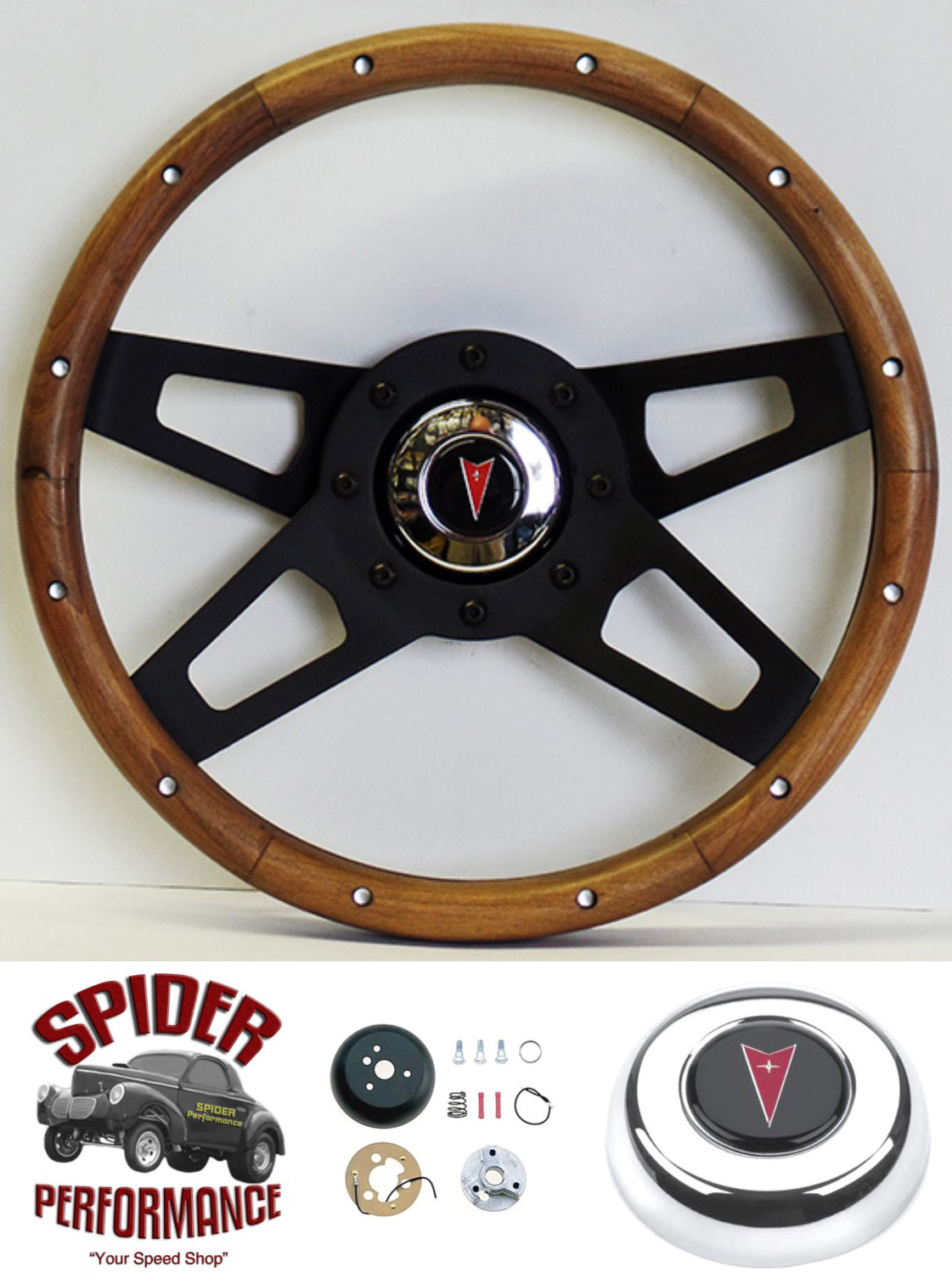 1967-1968 Pontiac wood steering wheel 13 1/2" WALNUT II | eBay