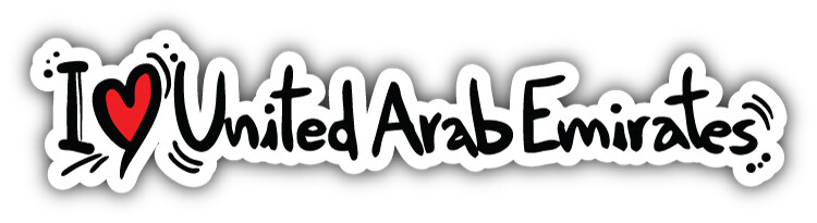 I Love United Arab Emirates Slogan Travel Car Bumper Sticker Decal | eBay