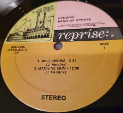 Jimi Hendrix Band of Gypsys RARE Canada Reprise Tri color label | eBay