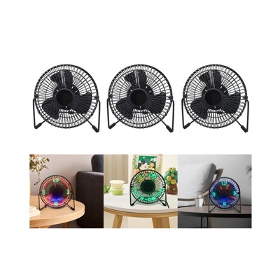 LED USB Clock Fan with Real Time Clock Display Function Table Fan Desk ...