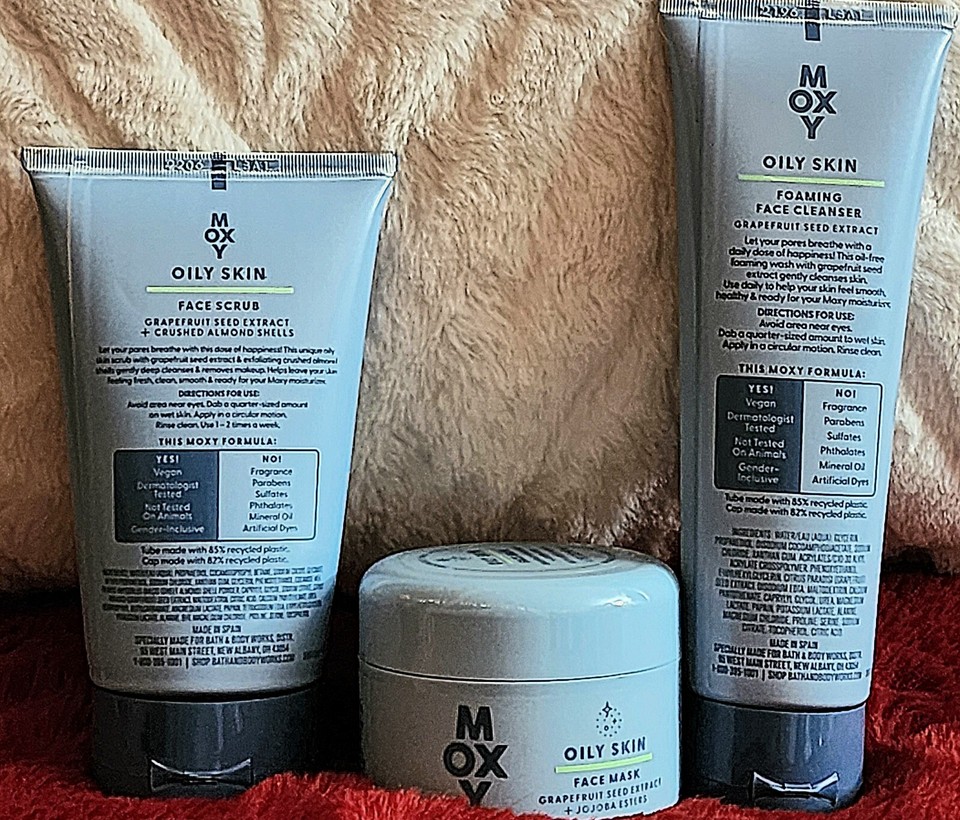 Bath & Body Works Moxy Oily Skin Face Cleanser Scrub & Mask Set | eBay