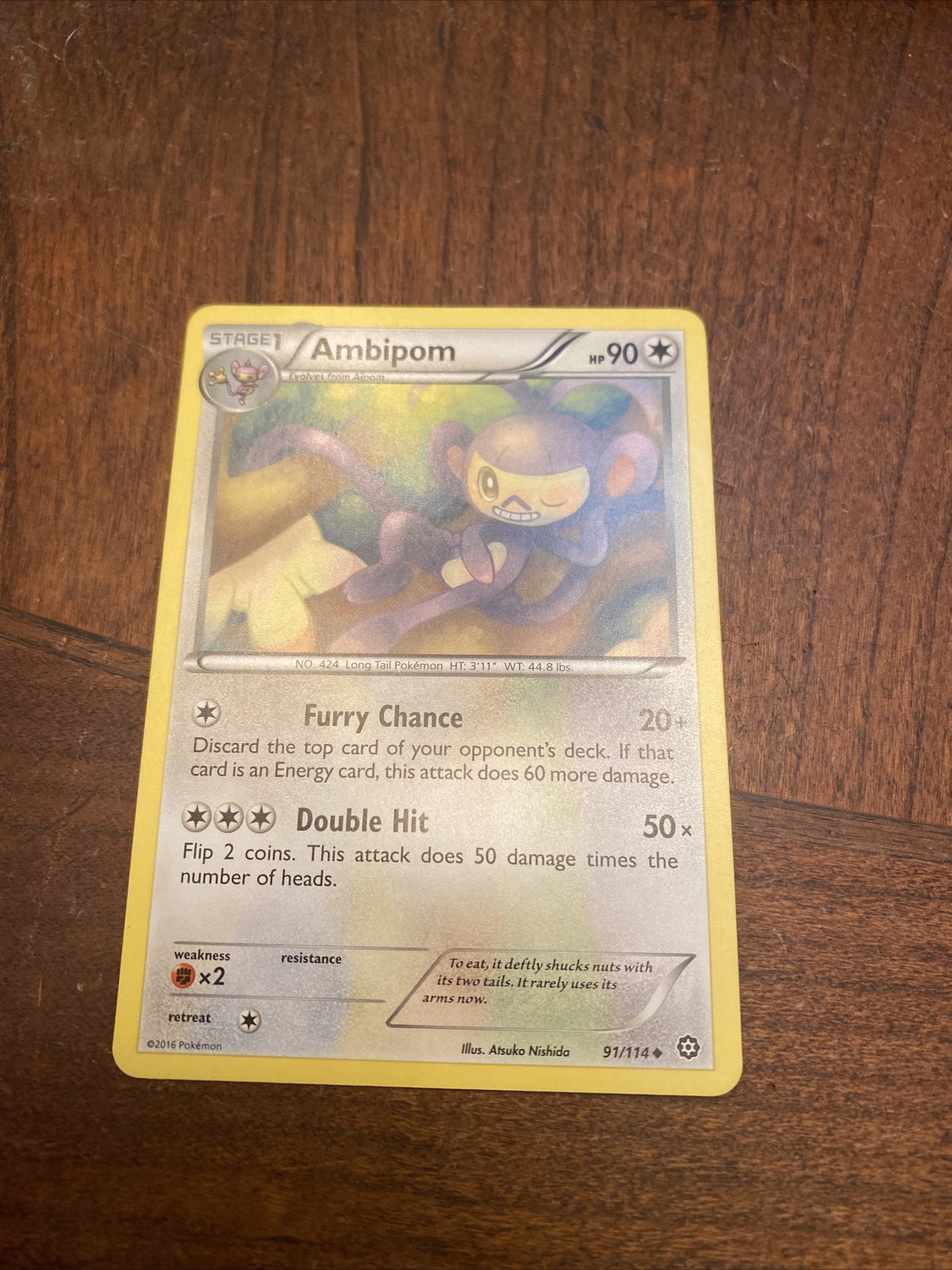 POKEMON : Ambipom Stage 1 91/114 Trading Card | eBay