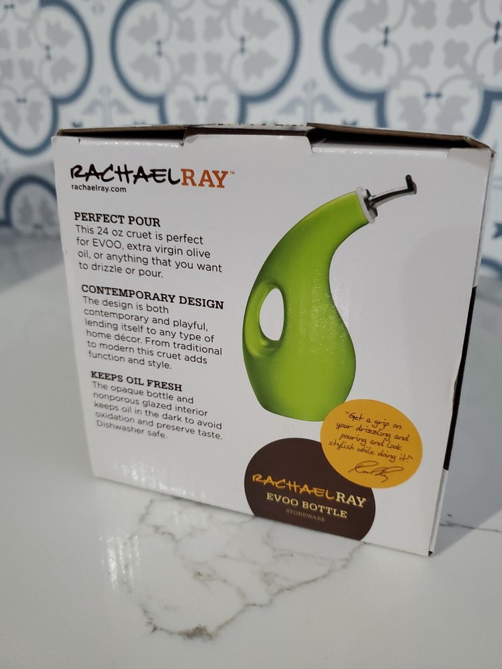 Rachael Ray Ceramic EVOO Olive Oil Dispenser w/Spout Lime Green | eBay