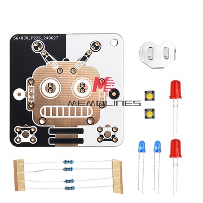 Robot LED Electronic DIY Kit Beginner Learning Welding LED Light Tube ...