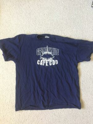 Great White Cape Cod Shark Vintage Youth Large T-shirt Navy | eBay