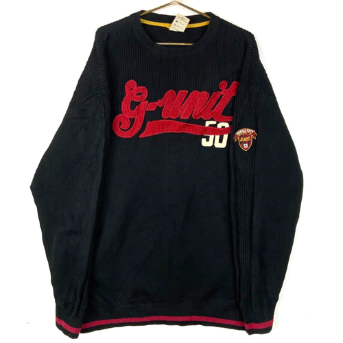 Vintage Y2K G-Unit Knit Sweater Size 3XL Black Formula Fifty Streetwear ...