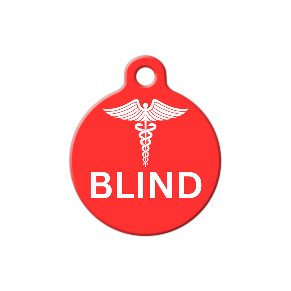 MEDICAL ALERT Blind Deaf Need Medication Pet ID Name Tag Personalised ...