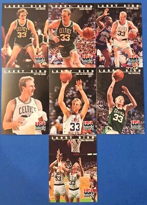 Larry Bird USA Basketball SkyBox 1992 Set of 7 trading cards Dream Team ...