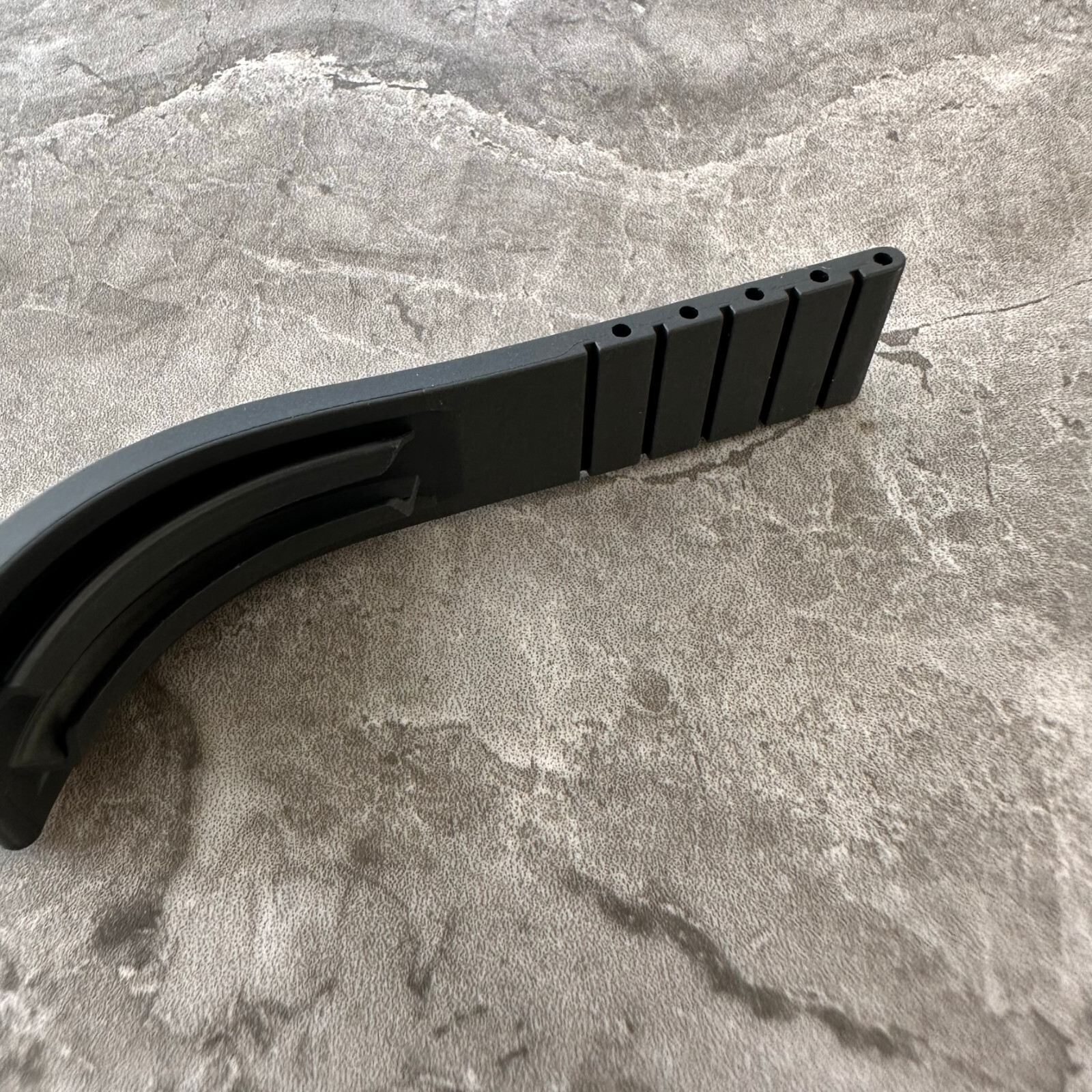 22mm Lug Black Silicone Rubber OYSTERFLEX Watch Strap Band With Rose ...