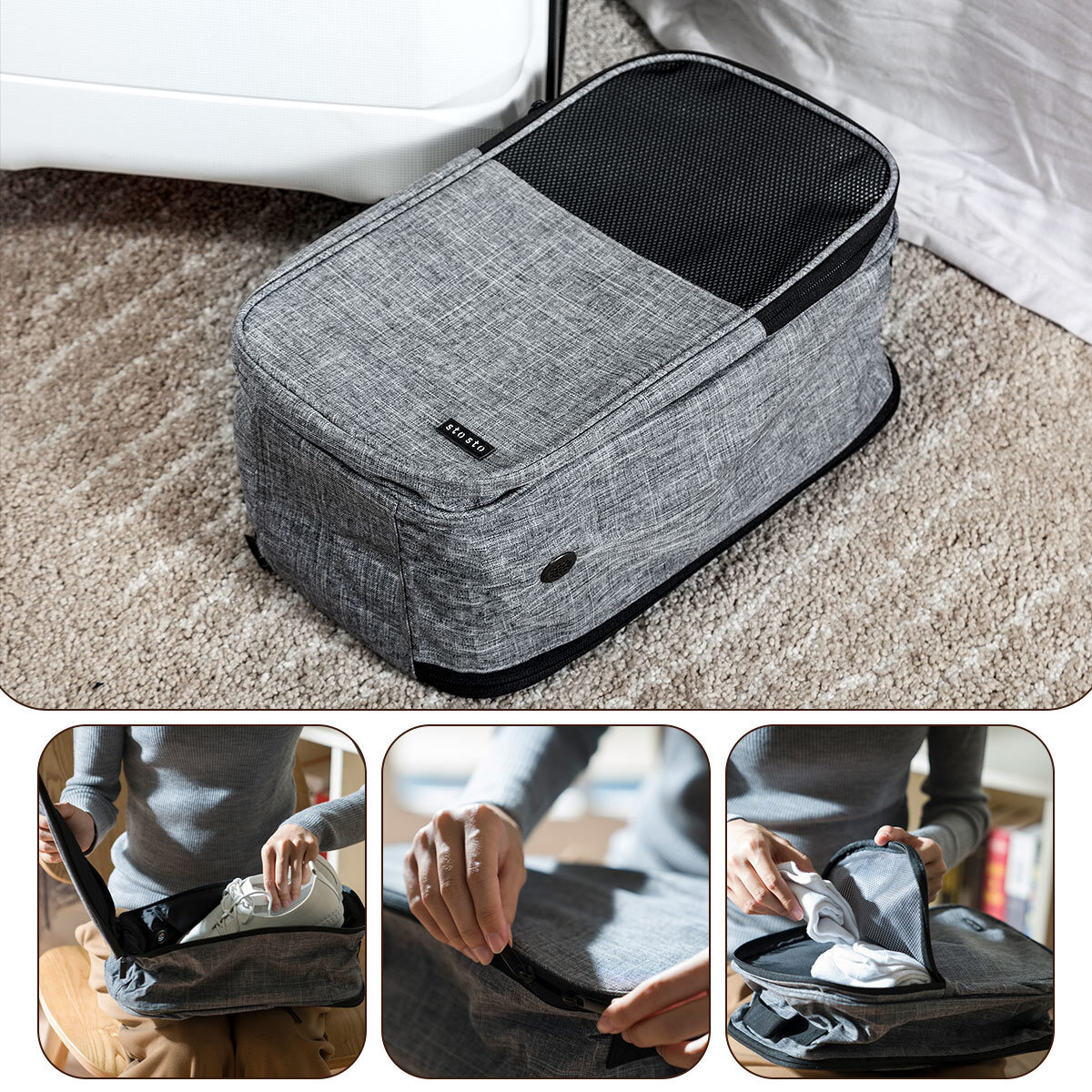 Travel Shoes Bag Waterproof Portable Organizer Sock Pouch Storage Large ...