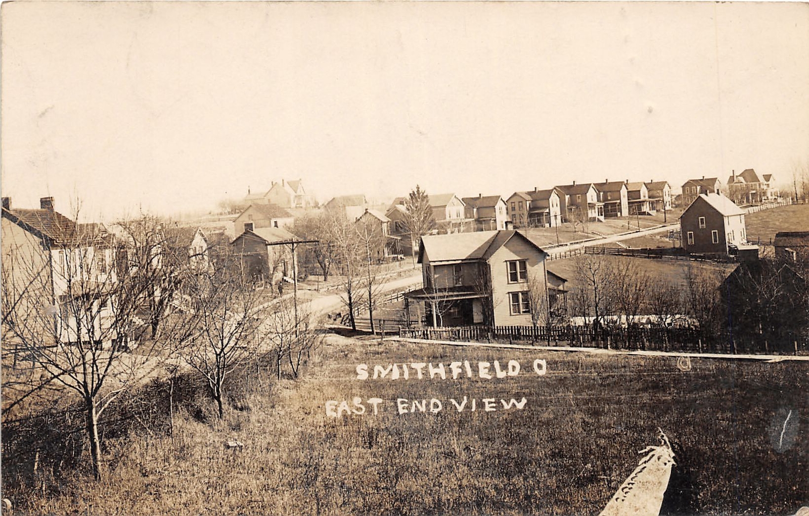 E84/ Smithfield Ohio RPPC Postcard Jefferson County 1910 East End View ...