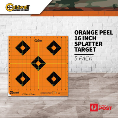 Caldwell Orange Peel Sight In Bullseye Splatter Shooting Targets 16 ...