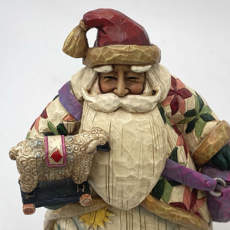 Jim Shore 9.5” SANTA CLAUS With LAMB Oer The Fields We Go 112241 ...