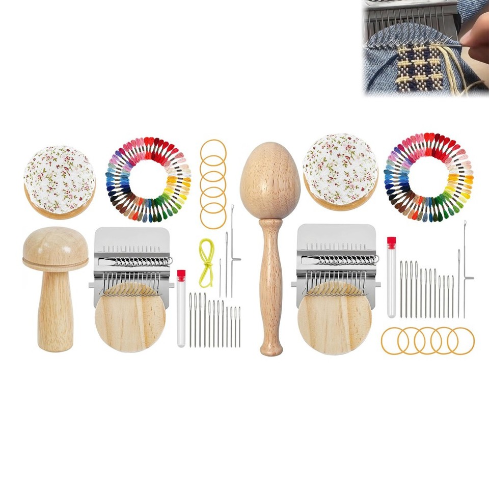 Mini Darning Weaving Machine DIY Weaving Repair Tool Portable Handheld ...