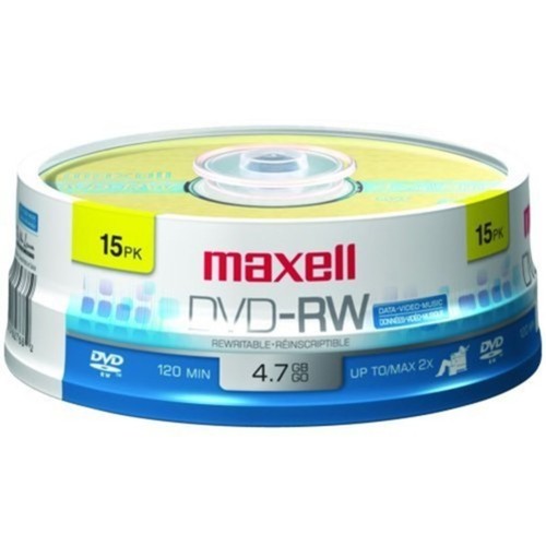 DVD-RW Rewritable Disc 4.7 GB 2x Spindle Gold 15/Pack 635117 ...