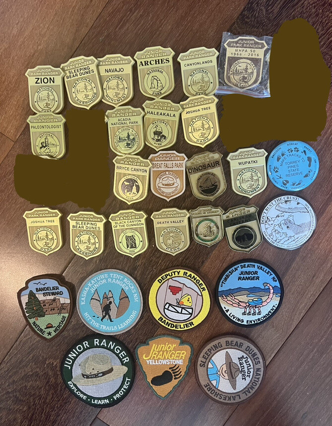 Junior Ranger Badge Collection 22 Pins, 7 Patches | eBay