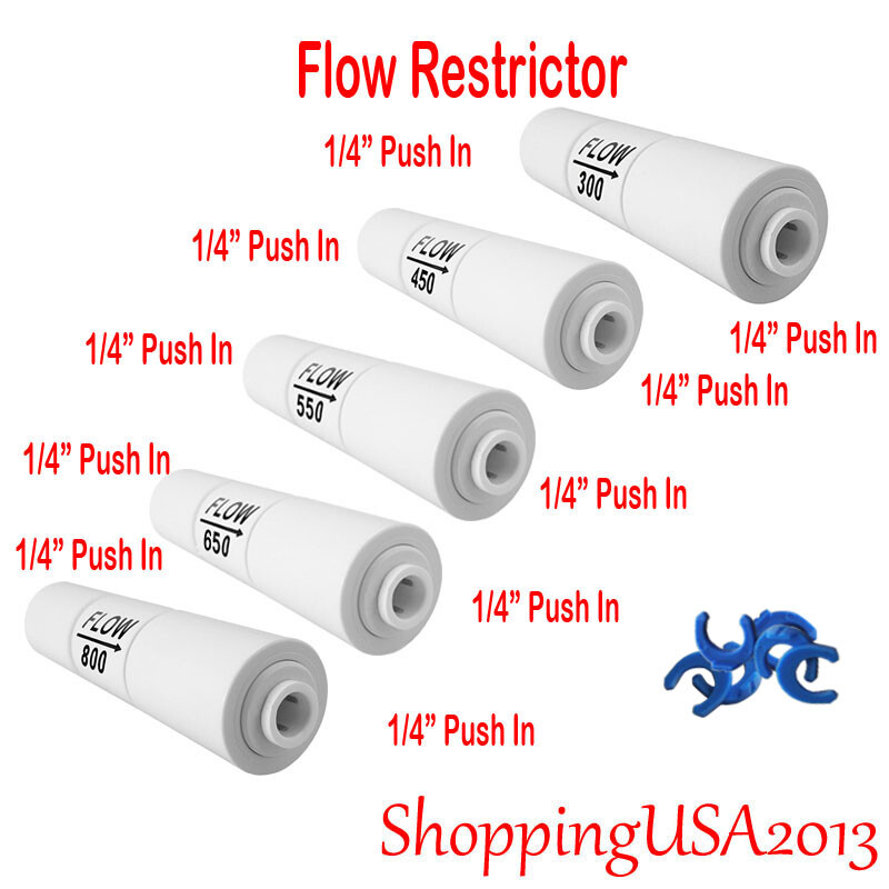 2 Pcs Flow Restrictor 1/4-1/4 Quick Connect Push In 300,450,550,650 ...
