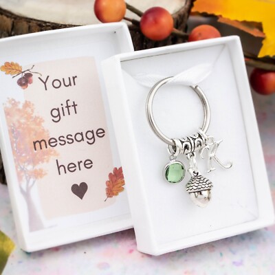 Personalised Acorn Keyring, Personal Growth Gifts, Mighty Oak Tree ...
