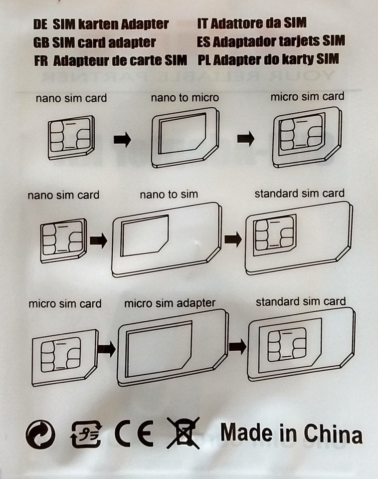 Universal SIM Card Adapter Nano / Micro SIM + Ejector Pin - FREE Ship ...