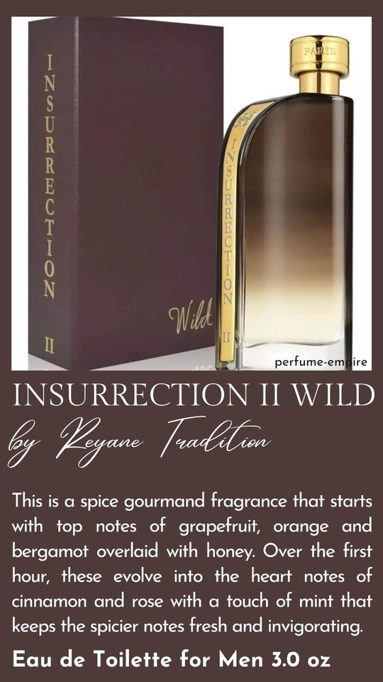 Insurrection II Wild by Reyane Tradition cologne for men EDT 3.0 oz New ...
