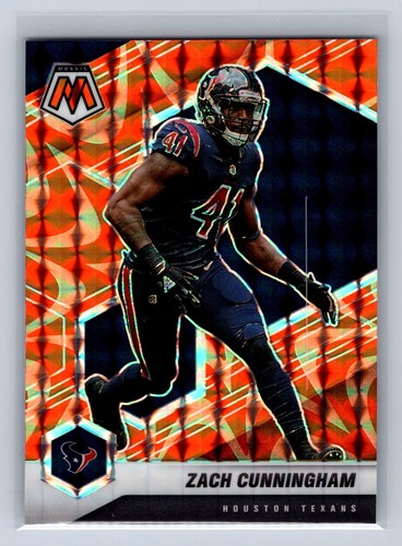 2021 Panini Mosaic #87 Zach Cunningham Prizm Reactive Orange Houston ...