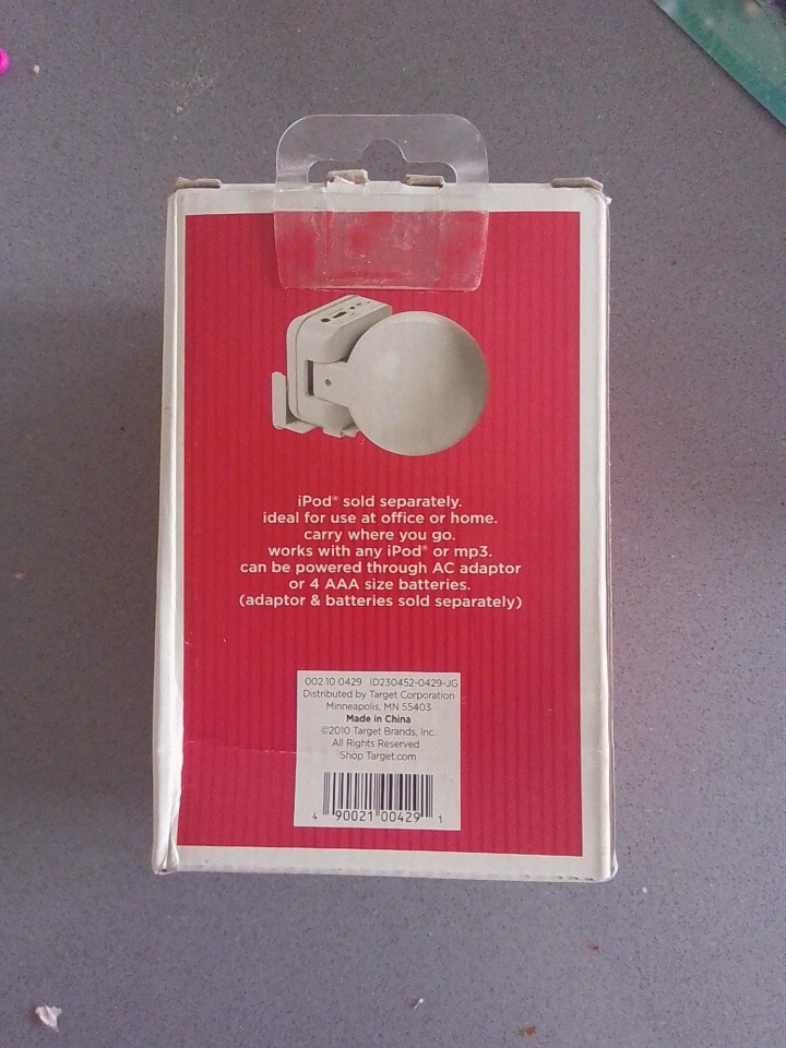 Vintage Target 2010 Portable Folding iPod / mp3 Speakers White ...