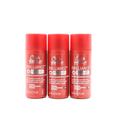 Wella Brilliance Shampoo for Fine to Normal Hair1.7oz/50ml TRAVEL SET ...
