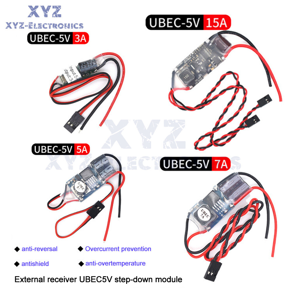 FPV RC UBEC 5V 3A 5A 7A 15A External Receiver Step down Voltage ...
