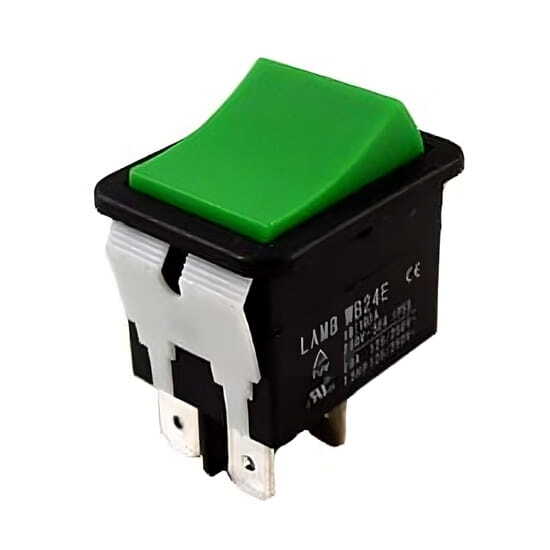 Lamb, WB24E, Switch, Green, Rocker DPST Momentary | eBay