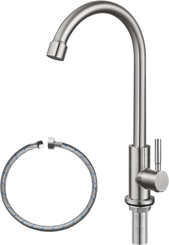Cold Water Only Faucet SUS304 Stainless Steel Faucet for Kitchen Sink ...