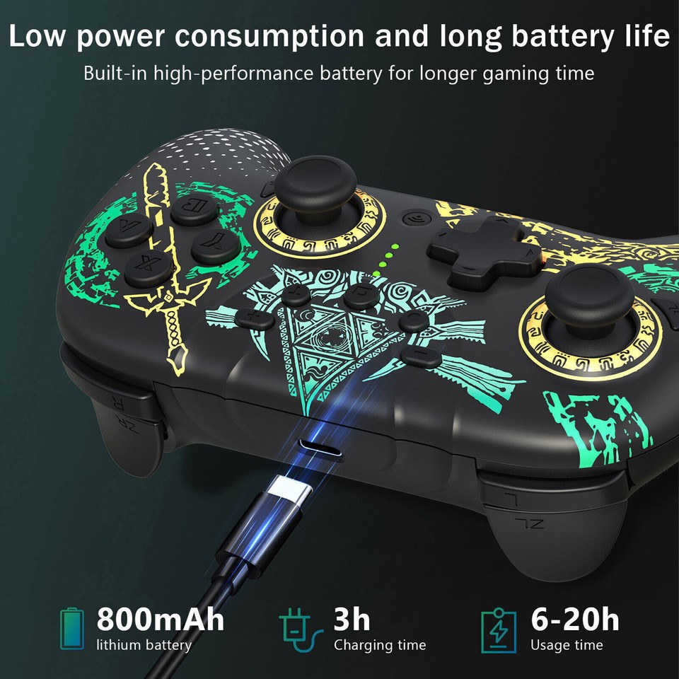 For Nintendo Switch Controller Zelda Wireless Switch Pro Controllers ...
