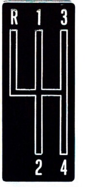 1968 1969 Camaro Console Shift Plate 4 Speed Pattern Emblem GM# 3919122 ...