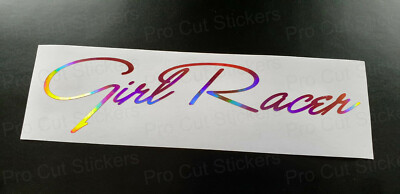 Girl Racer Rose Gold Pink Neo Hologram Chrome Custom Scene Vinyl ...