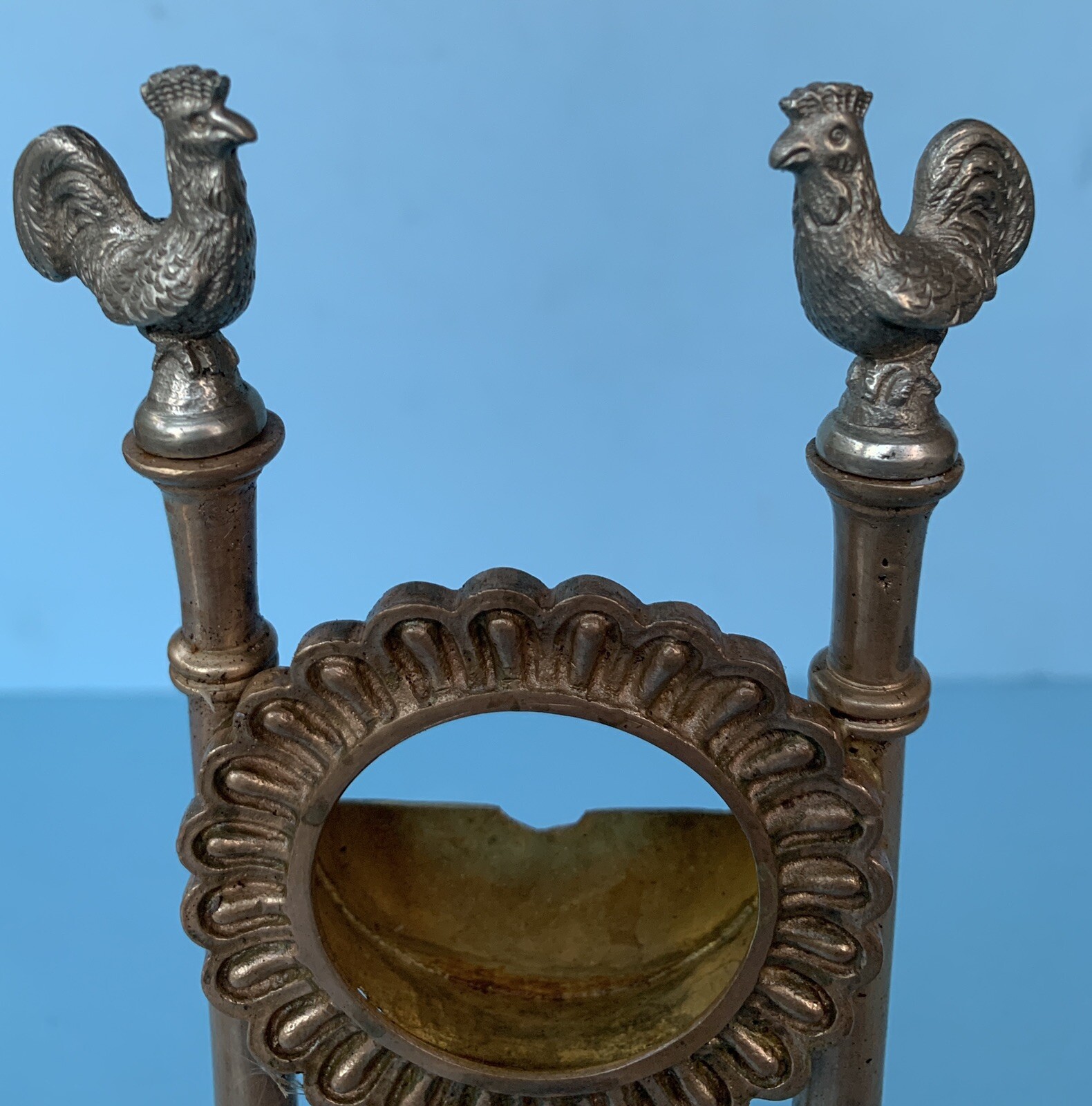ANTIQUE-FRENCH-GALLIC ROOSTER-PORTICO-GILT BRONZE-POCKET WATCH HANGER ...