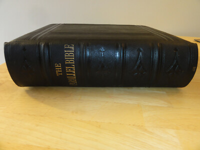 1889 - HUGE Holy Bible, HOLMAN, Parallel Columns, Complete Concordance ...