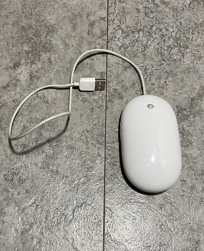 Original Apple Mighty Mouse A1152 EMC No: 2058 USB White Mouse Tested ...