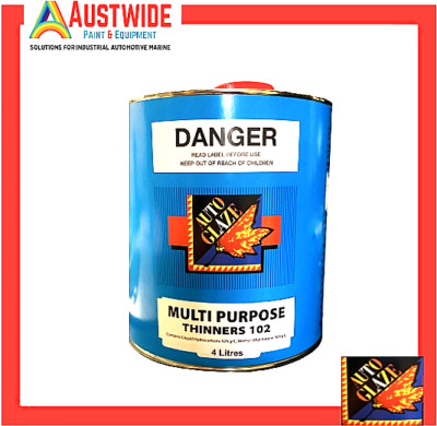Multi Purpose Thinners 4 LITRE Autoglaze All Purpose Thinner | eBay Australia