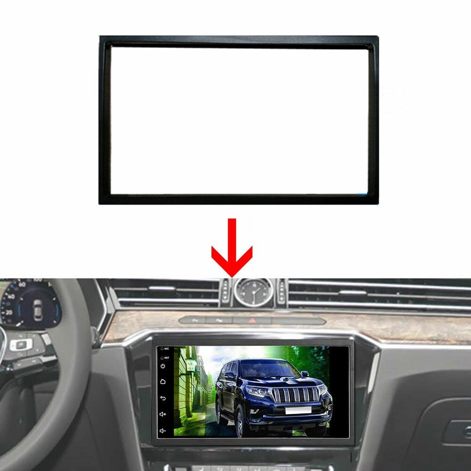 7" Car Stereo Radio Fascia Panel 2 Dins Frame for Large Screen Car ...