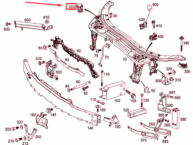 Mercedes-Benz C W205 Front Stiffening Buffer Stop A0009987340 OEM for ...