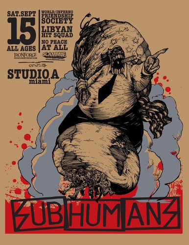 Subhumans, SilkScreen Gig Poster, Classic Punk Rock, Dick Lucas ...