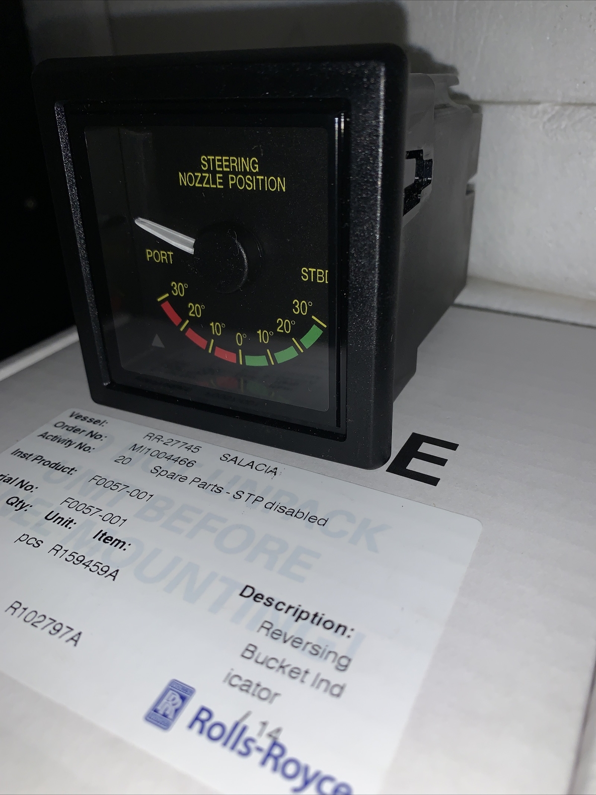 deif xl72 rpm Rolls Royce Marine Rudder Angle Indicator With Mating ...