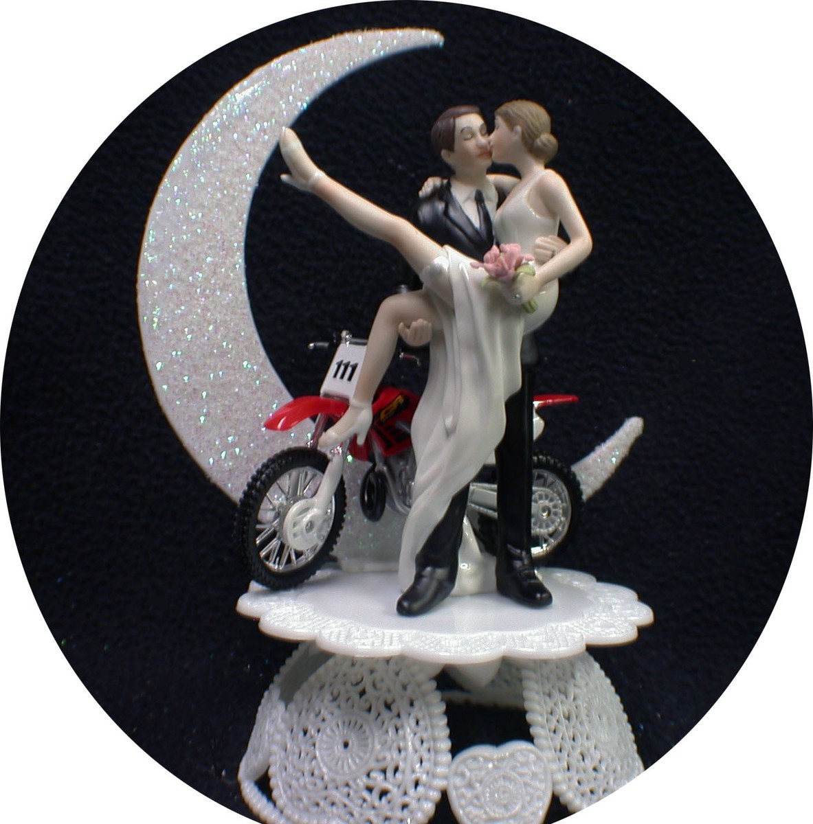 Motorcycle Wedding Cake Topper Moon Motorcycle Wedding Pinch Cake