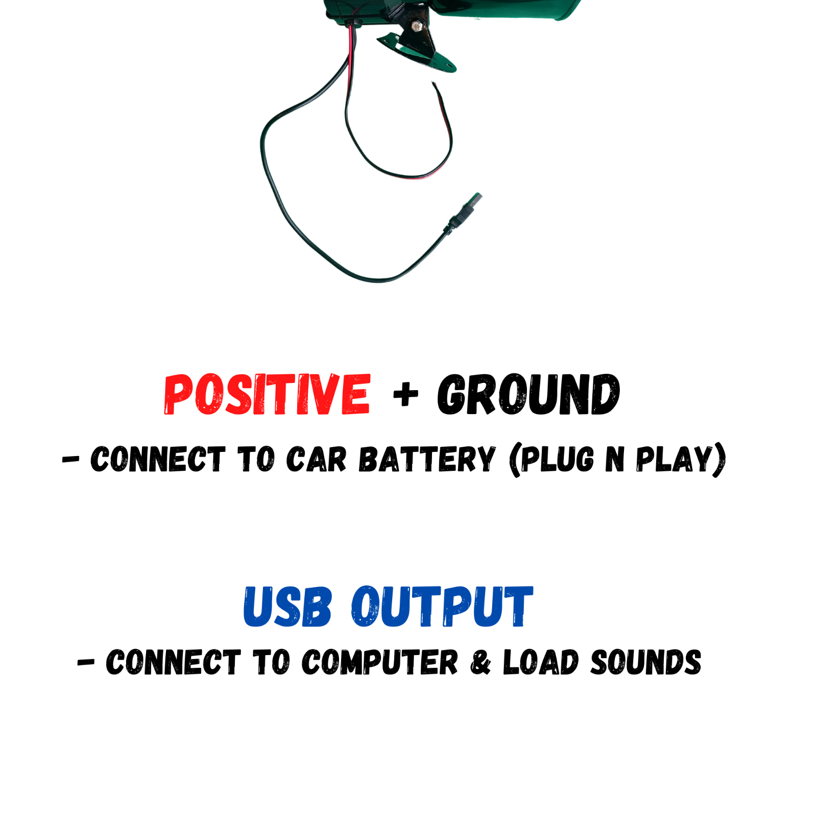 Wireless Customizable Car Vehicle Horn Speaker 12V DC 30W Remote Plug N ...