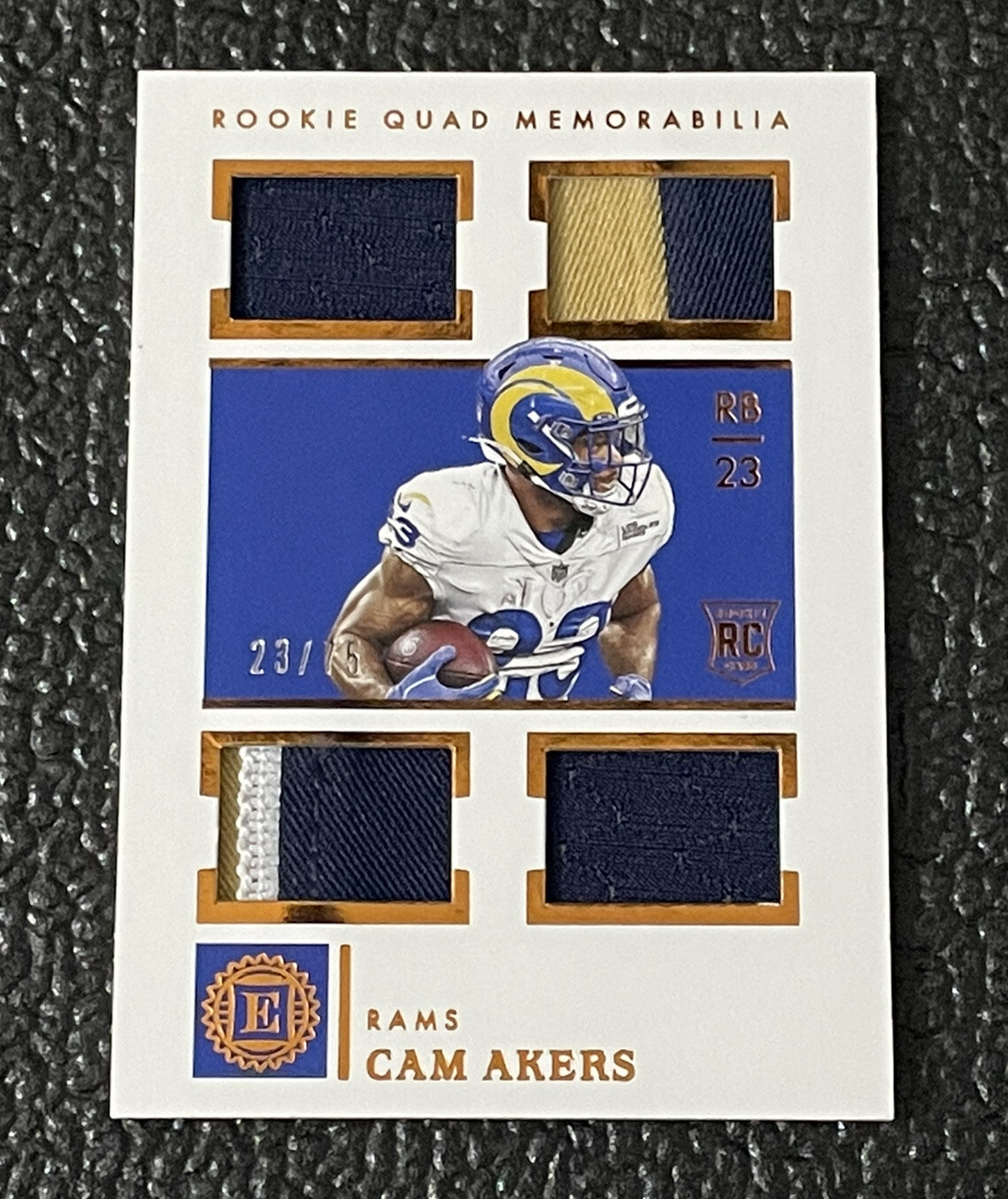 2020 Panini Encased - Rookie Quad Memorabilia Cam Akers #RQ-18 /75 (MEM ...