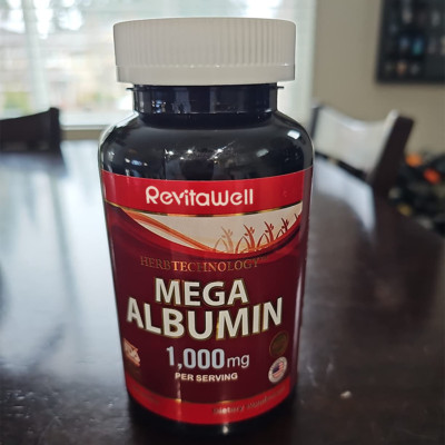RevitaWell Albumin Protein 1000mg 180 Tablets, Life Balance Supplement ...