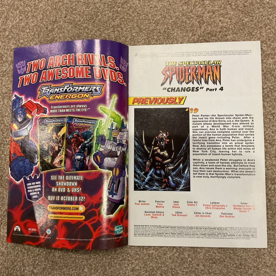 The Spectacular Spider-Man Disassembled #20 2004 Paul Jenkins | eBay UK