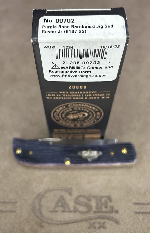 Case XX Purple Bone Barnboard Jig Sod Buster Jr (6137 SS) | eBay